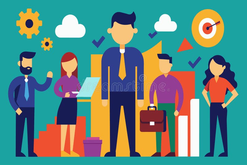 A Group of People are Standing in Front of a Building with a Man in a ...