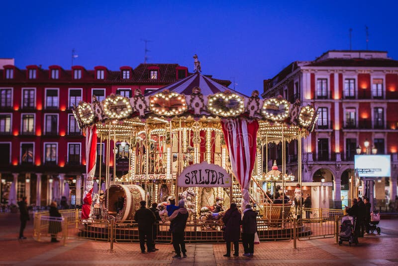 Group Of People Standing At The Front Of Carousel Picture. Image: 109925235