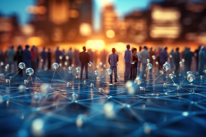 A Group of People Standing in Front of a City. Generative AI Image ...