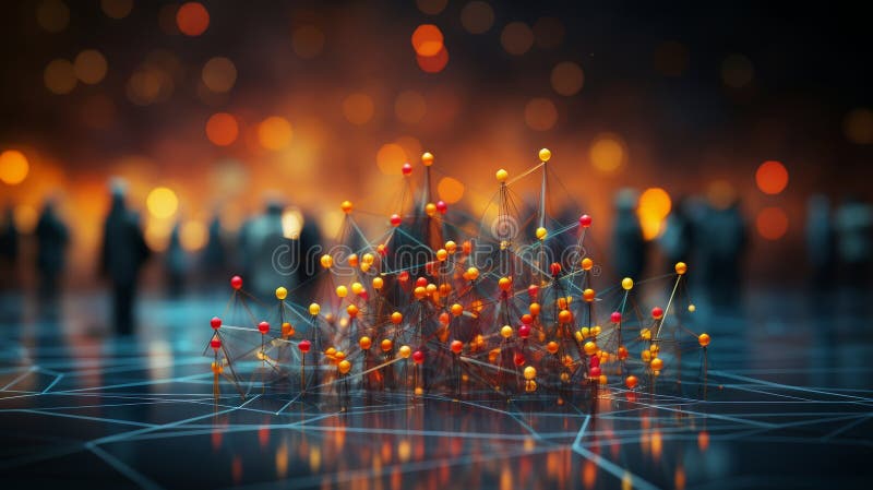 Group of People Standing in Front of Computer Screen Stock Photo ...