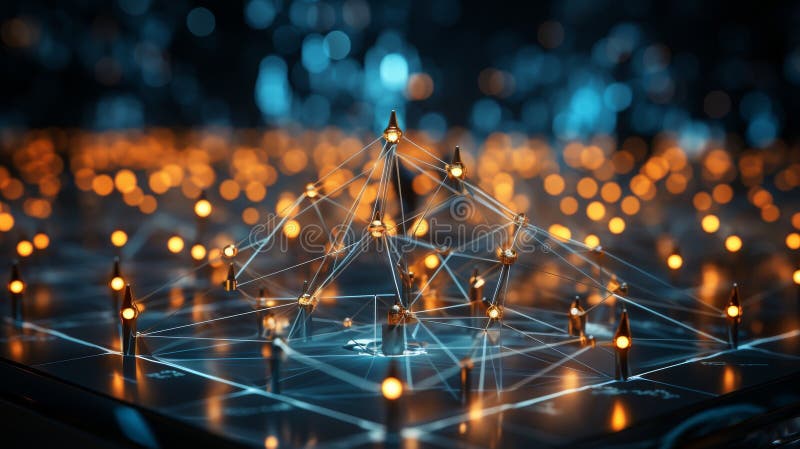 Group of People Standing in Front of Computer Screen Stock Photo ...