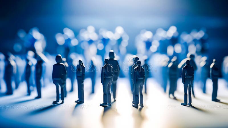 Group of People Standing in Front of Crowd. Generative AI Stock ...