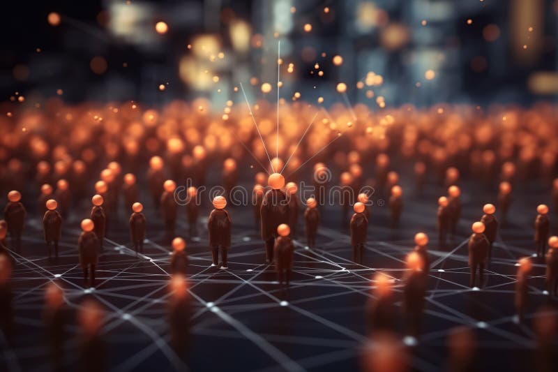 A Group of People Standing in Front of a Network. Generative AI Image ...