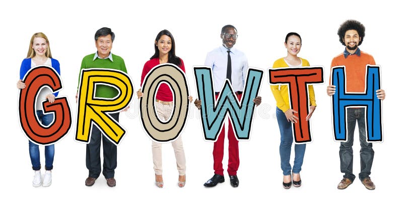 Group of People Standing Holding Growth Stock Photo - Image of ...
