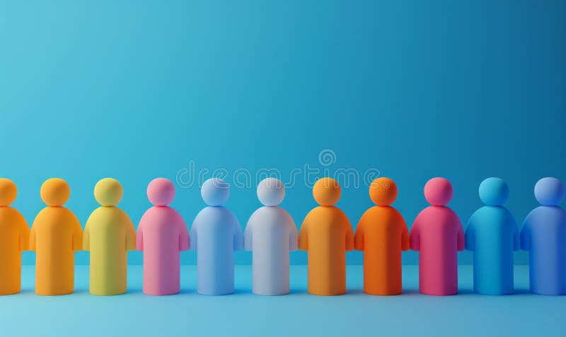 A Group of People Standing in a Line Stock Image - Image of standing ...