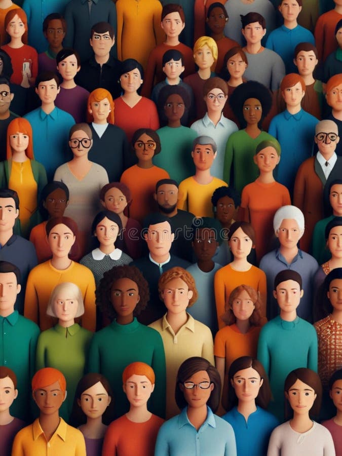 Vector Image of a Group of People Stock Image - Image of games, people ...