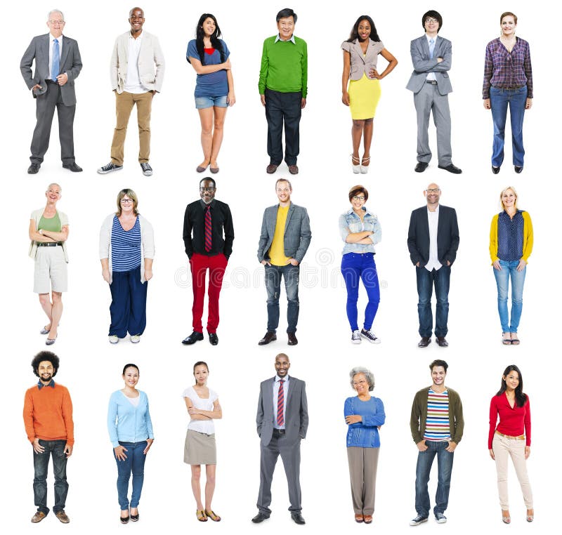 Group of People Standing in a Row Stock Image - Image of descent ...
