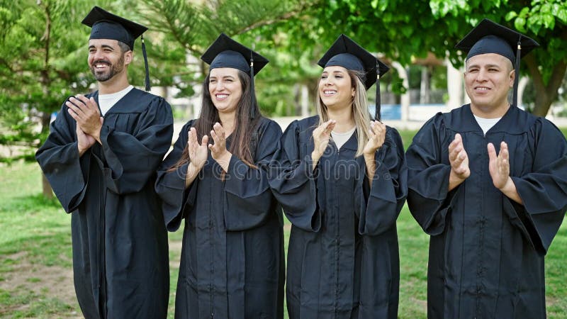 Group of People Students Graduated Clapping Applause at University ...