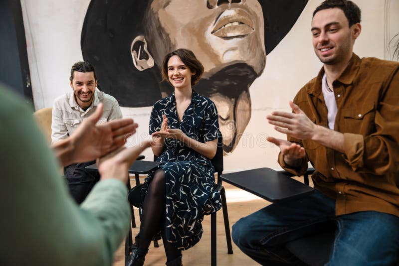 Group of People Studying in the Classroom Stock Image - Image of happy ...