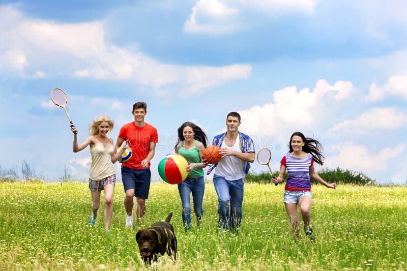 Group People Summer Outdoor Stock Image - Image of female, crowd: 52755151
