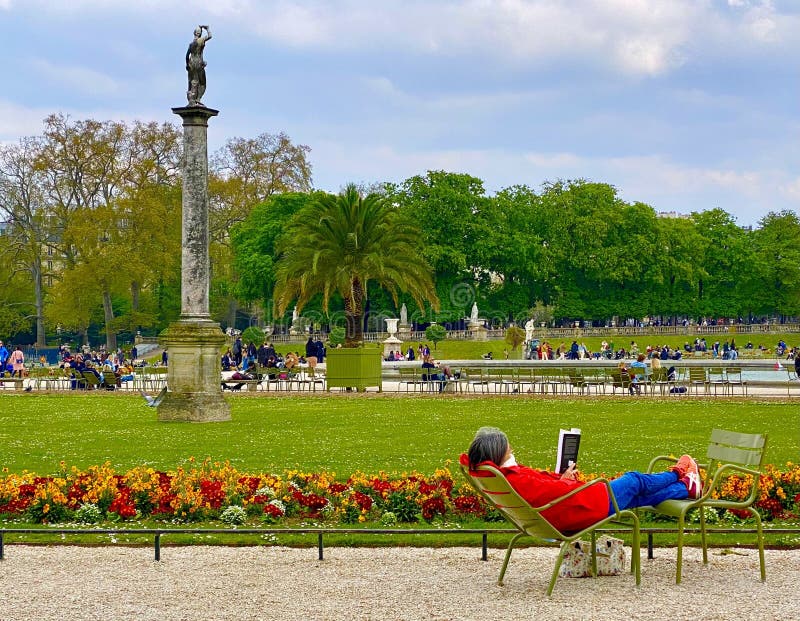 Group of People Sun Bathing in the Park during the Month of April in ...