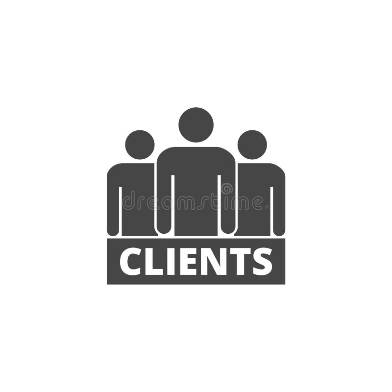 Group of People Symbol, Clients Sign Icon Stock Illustration ...