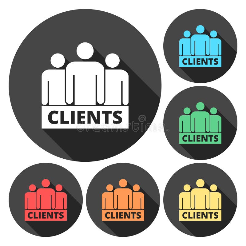 Clients Sign Icon. Group of People Symbol Stock Vector - Illustration ...