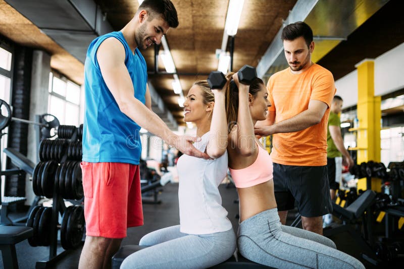 Group of People Training in Gym Stock Photo - Image of leisure, group ...