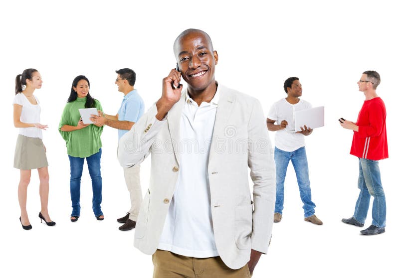 Group of People Using Communication Device Stock Photo - Image of ...