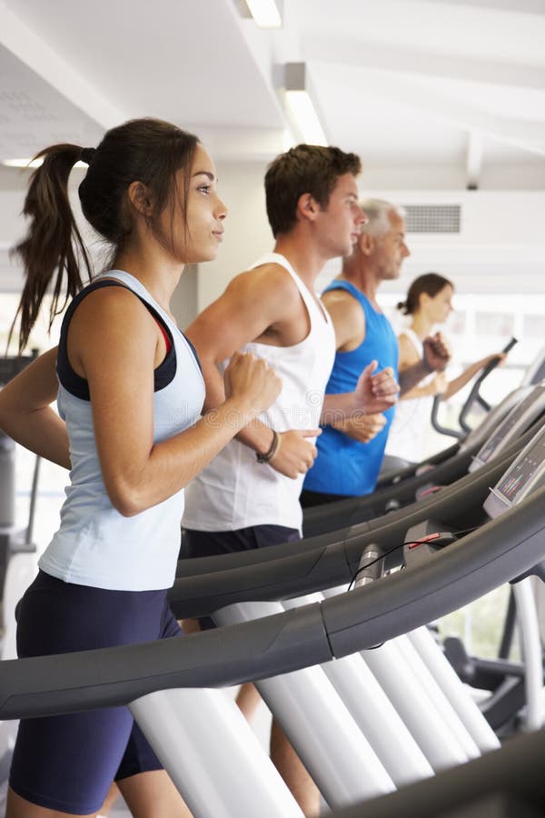 Group of People Using Different Gym Equipment Stock Image - Image of ...