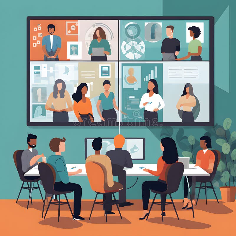 A Group of People Using Video Conferencing Software To Ho Generative AI ...