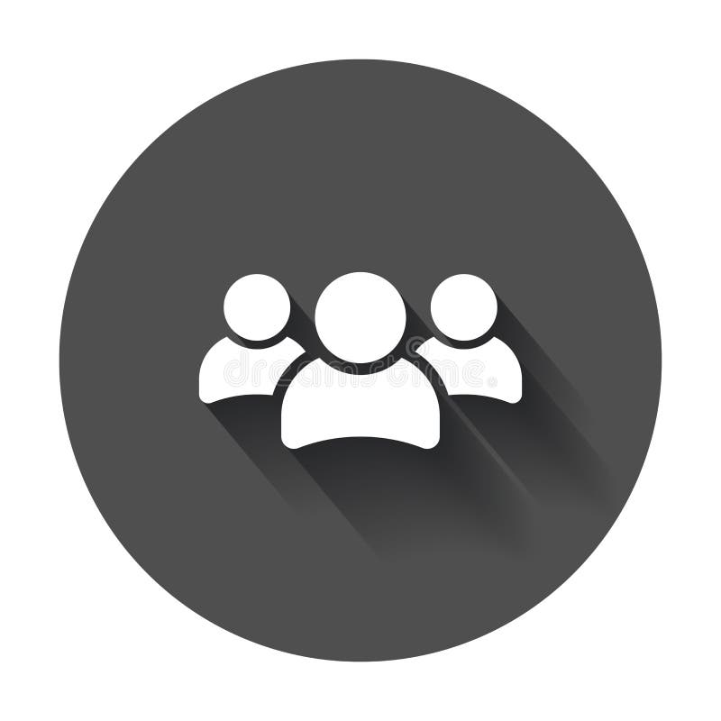 Group of People Vector Icon. Persons Icon Illustration with Long Stock ...