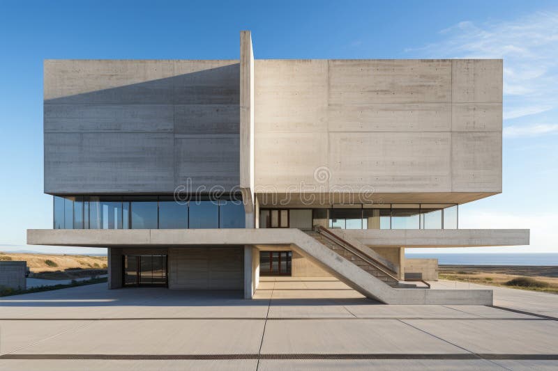 A Group of People are Walking Around a Building with a Lot of Windows ...