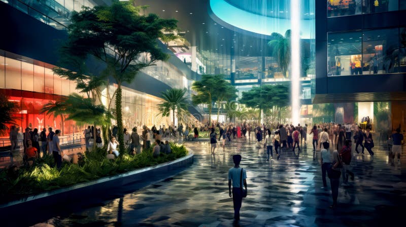 Group of People Walking Around Mall in the Middle of the Night ...