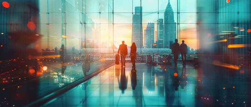Group of People Walking in Front of Window Stock Photo - Image of ...