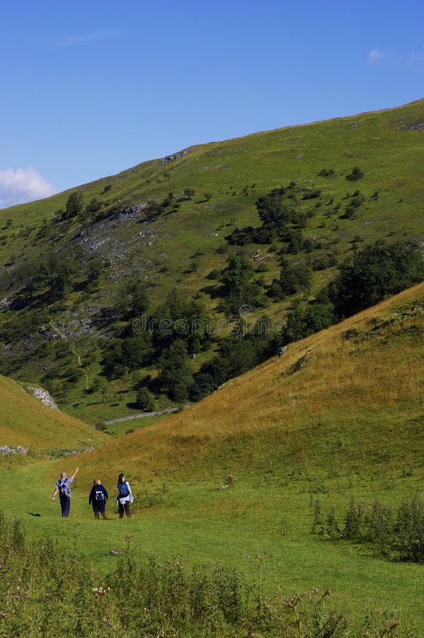 Group of People Walking in Hills Stock Photo - Image of national ...