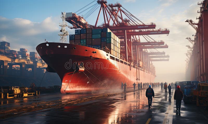 Group of People Walking Next To Large Ship Stock Photo - Image of ...