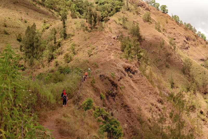 A Group of People Walking on the Trek Stock Photo - Image of extreme ...