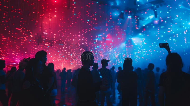 Group of People Watching Firework Display Stock Photo - Image of ...