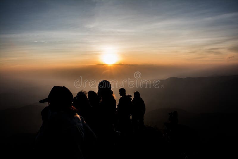 Group Of People During Sunset Picture. Image: 83015169