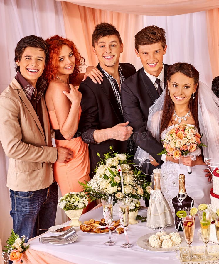 Group People at Wedding Table Stock Photo - Image of event, icing: 52438790