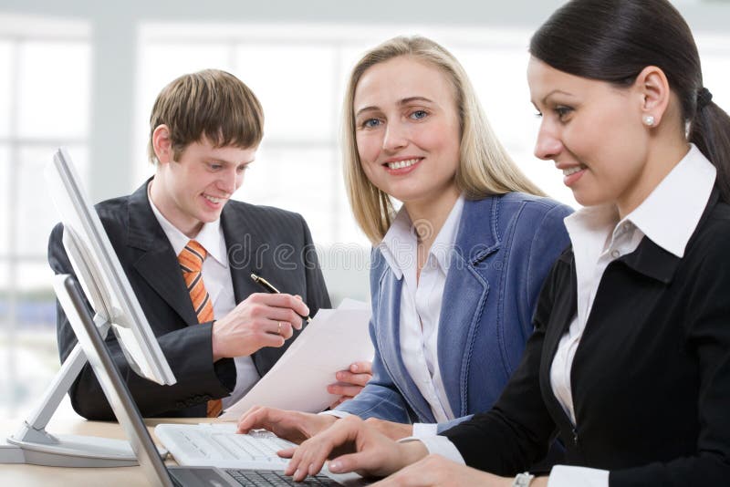 The Cooperative Work of Business People Stock Image - Image of office ...