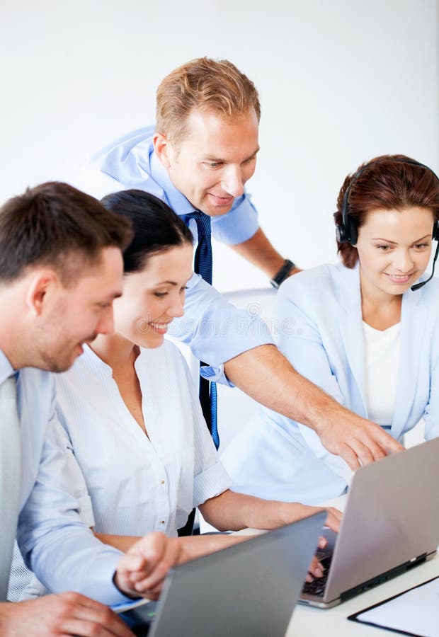 Group of People Working in Call Center Stock Image - Image of employer ...