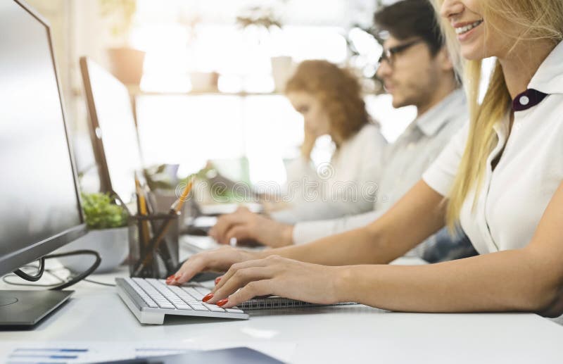 People Working At Computer