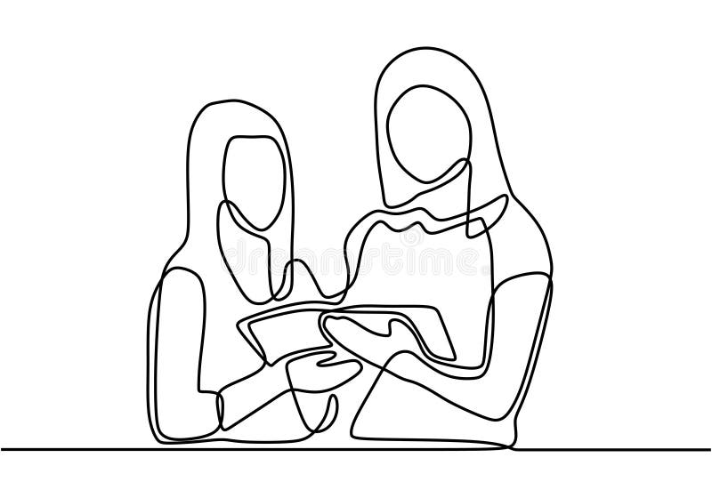 One Line Drawing Students Stock Illustrations – 200 One Line Drawing ...