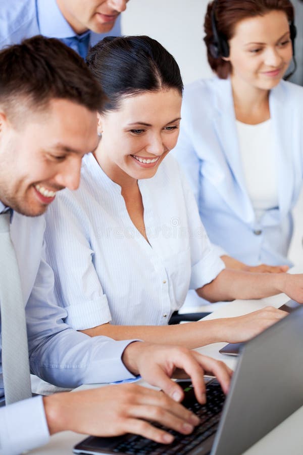 Group of People Working with Laptops in Office Stock Photo - Image of ...