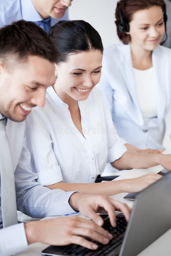 Group of People Working with Laptops in Office Stock Photo - Image of ...