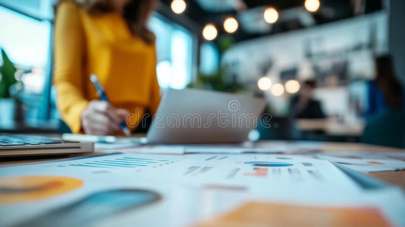 Group of People Working Out Business Plan in an Office Stock Photo ...