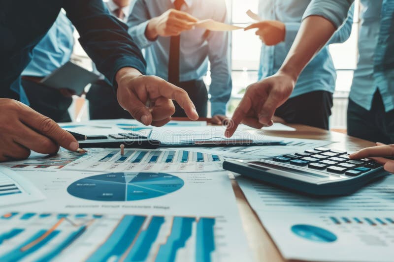 A Group of People are Working on a Project Stock Image - Image of ...