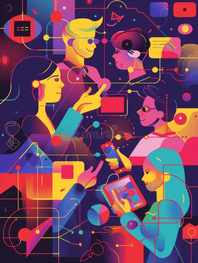 A Group of People are Working Together on a Digital Project Showcasing ...