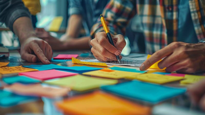 A Group of People are Working Together on a Project Stock Image - Image ...