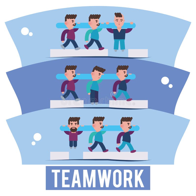 Group of People Working Together Teamwork Concept Vector Stock Vector ...