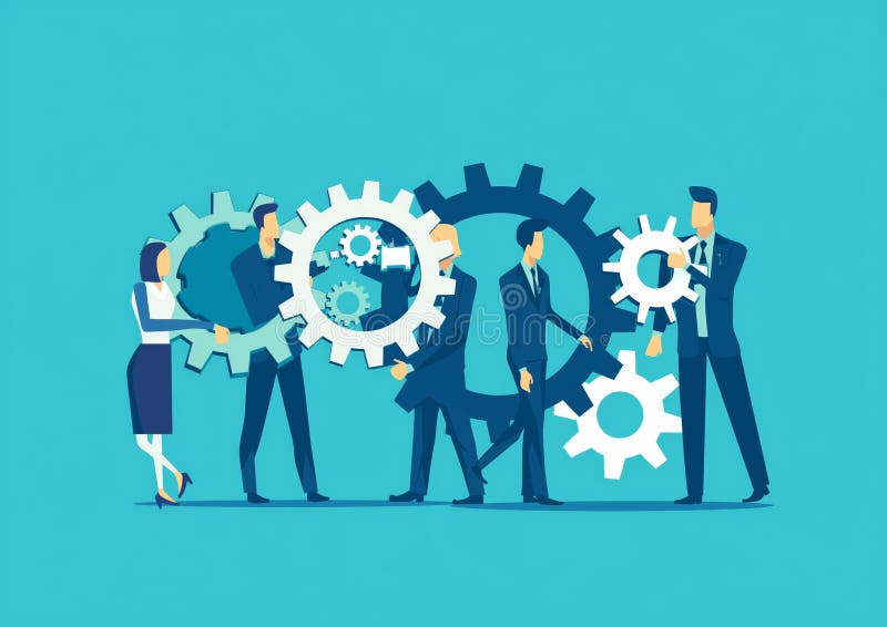 A Group of People are Working Together To Build a Machine Generated by ...