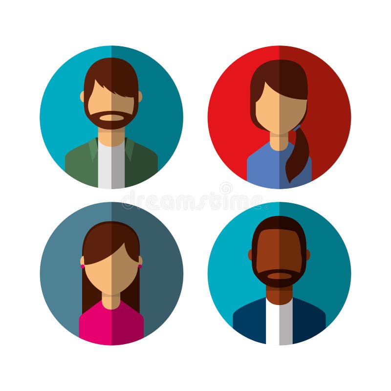 Group Person Avatars Characters Stock Vector - Illustration of teamwork ...