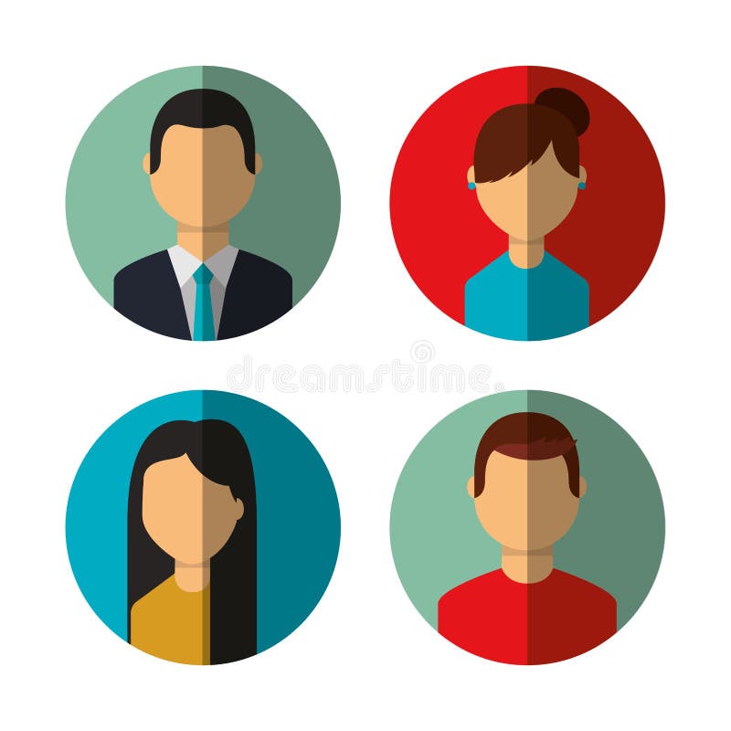 Group Person Avatars Characters Stock Vector - Illustration of teamwork ...