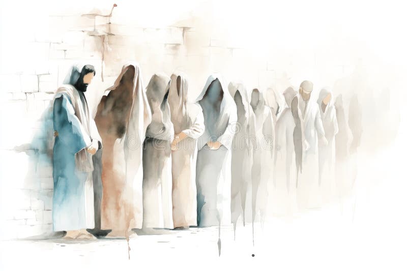 A Group of Pharisees, Biblical Characters. Generative AI. Stock ...