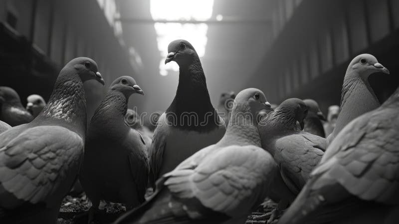 Pigeons on Building stock image. Image of wildlife, pigeons - 388559799
