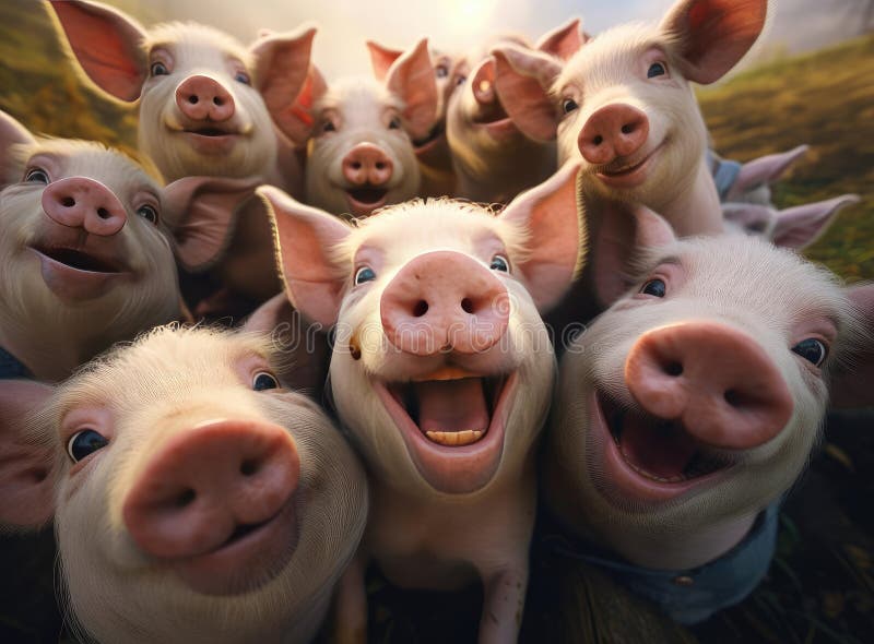 A group of piglets stock image. Image of farming, closeup - 289739251