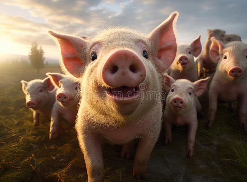 A group of piglets stock image. Image of young, animal - 289744119