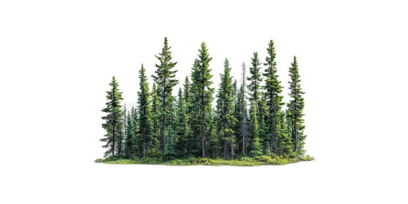 Group Pine Trees Isolated Transparent Background Stock Photos - Free ...